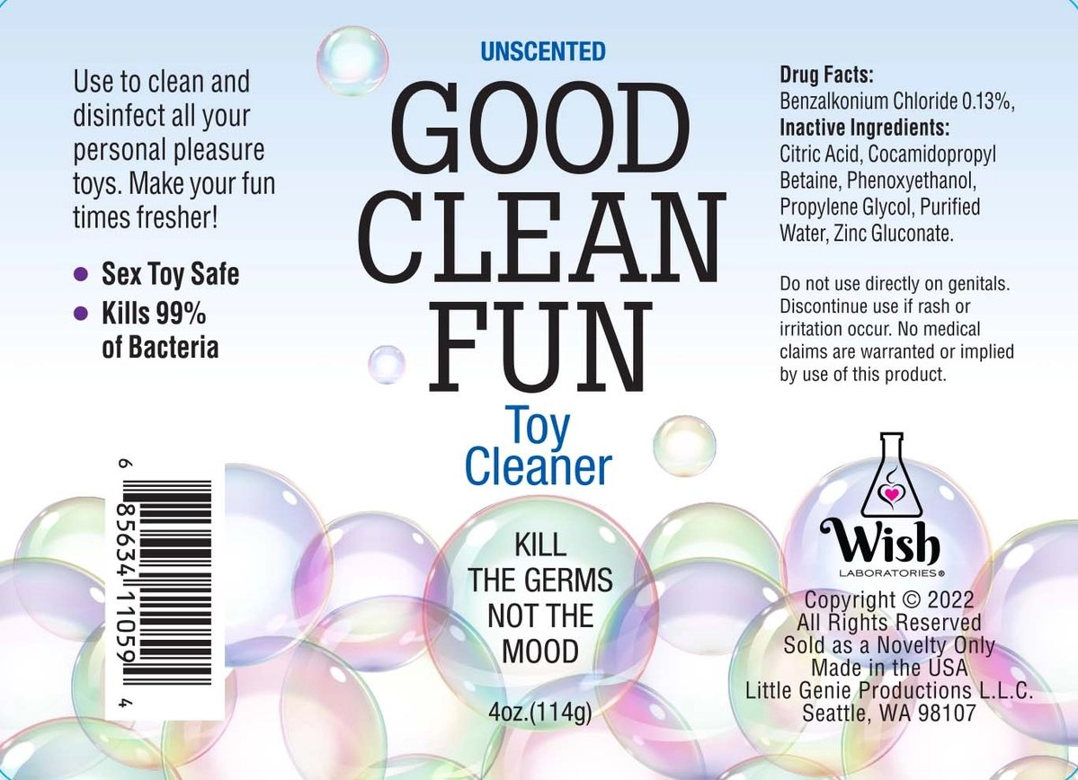 Good Clean Fun Toy Cleaner, Unscented 4oz – Meika's Boutique N More LLC
